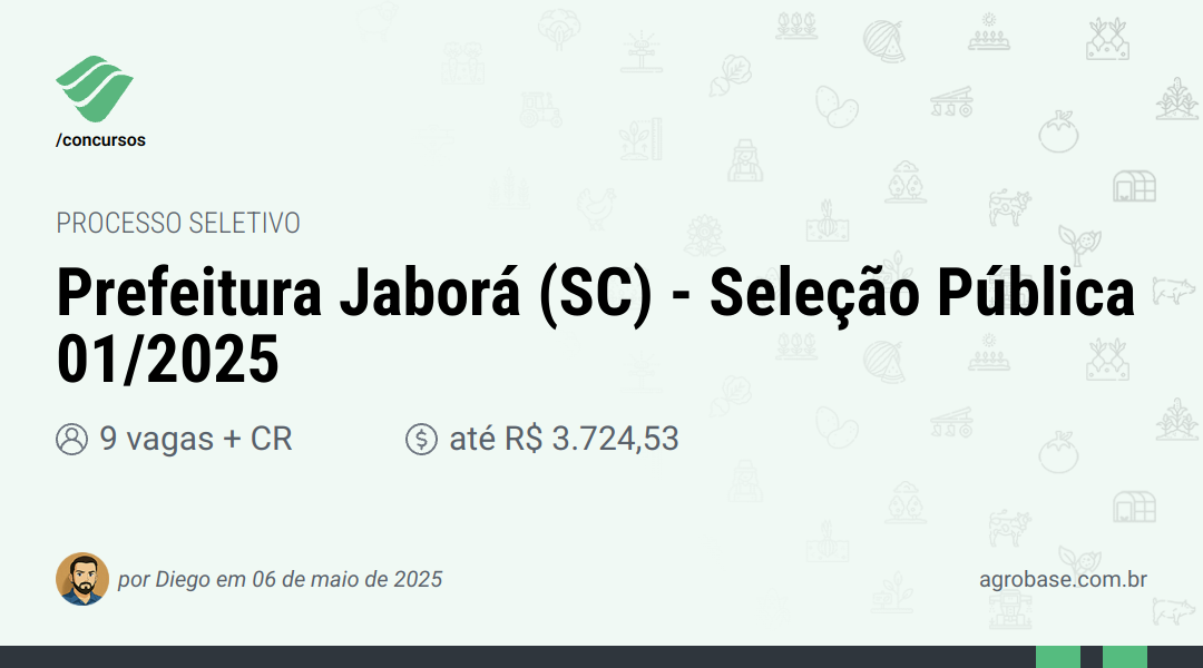 Prefeitura Jaborá (SC) - Seleção Pública 01/2025