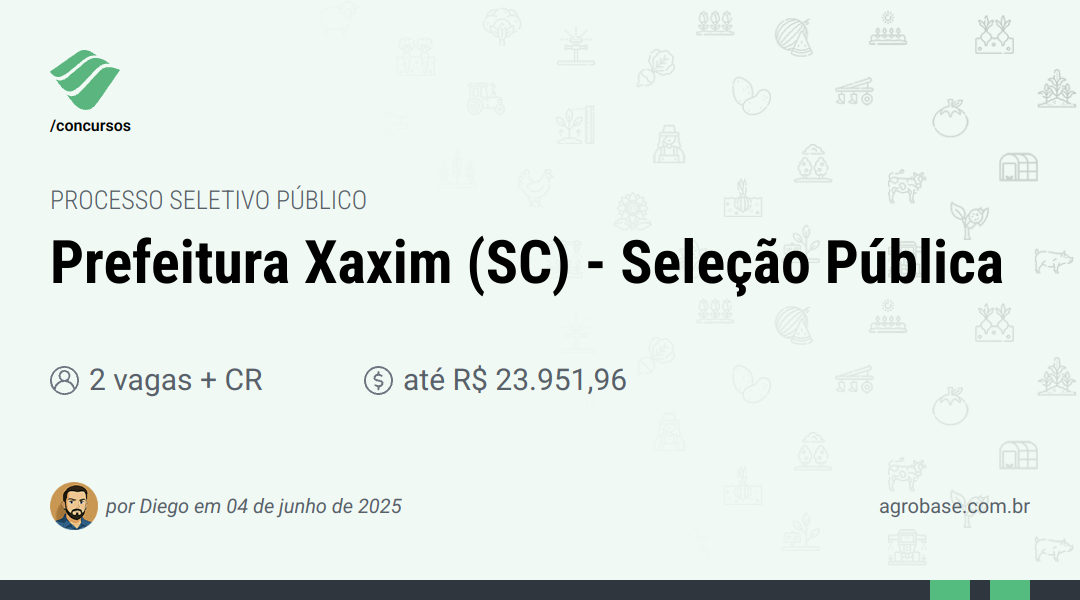 Prefeitura Xaxim (SC) - Seleção Pública