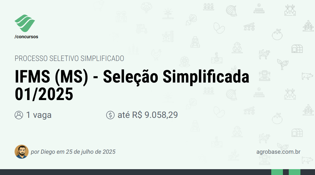 IFMS (MS) - Seleção Simplificada 01/2025