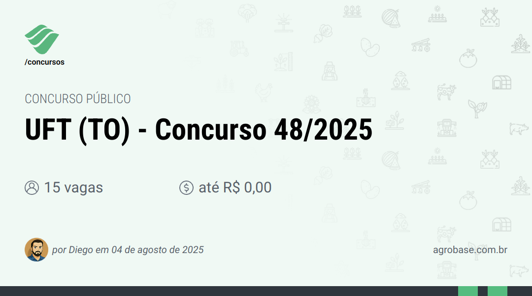 UFT (TO) - Concurso 48/2025