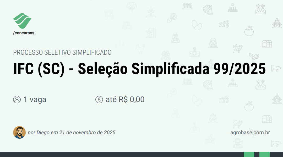 IFC (SC) - Seleção Simplificada 99/2025