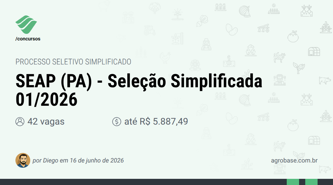 SEAP (PA) - Seleção Simplificada 01/2026